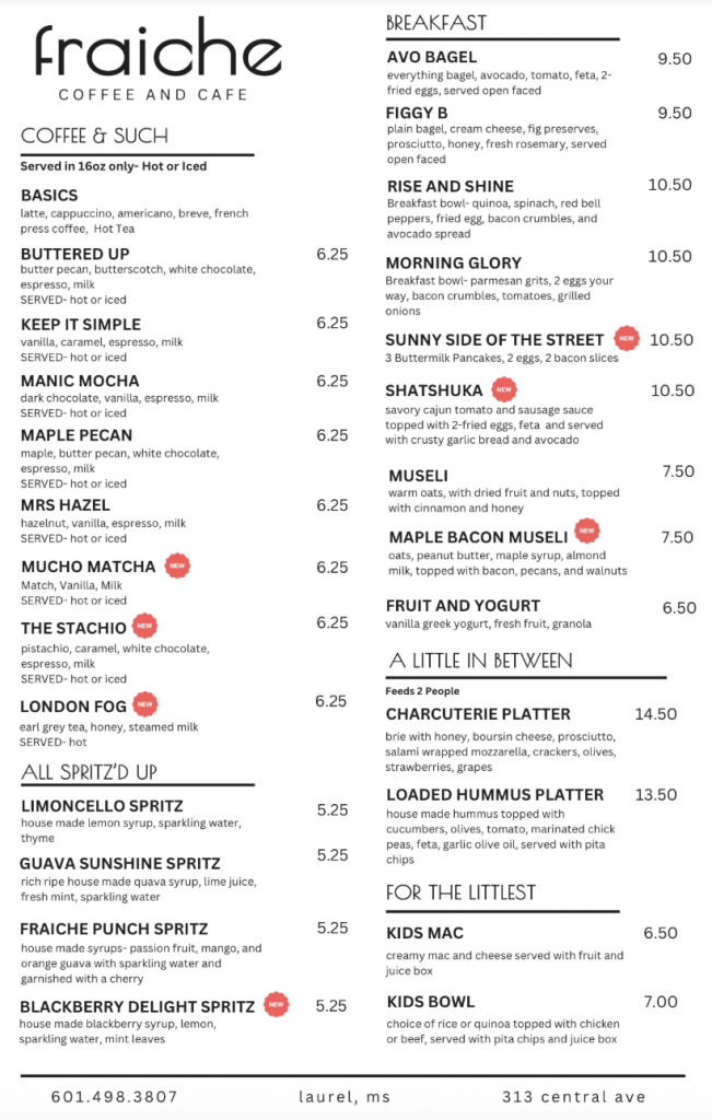 Fraiche Café: Fresh Flavors and a Passion for Community in Laurel ...